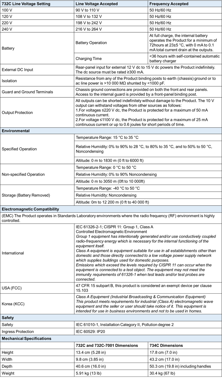 732C and 734C DC Voltage Reference Standards - Unitest Instruments